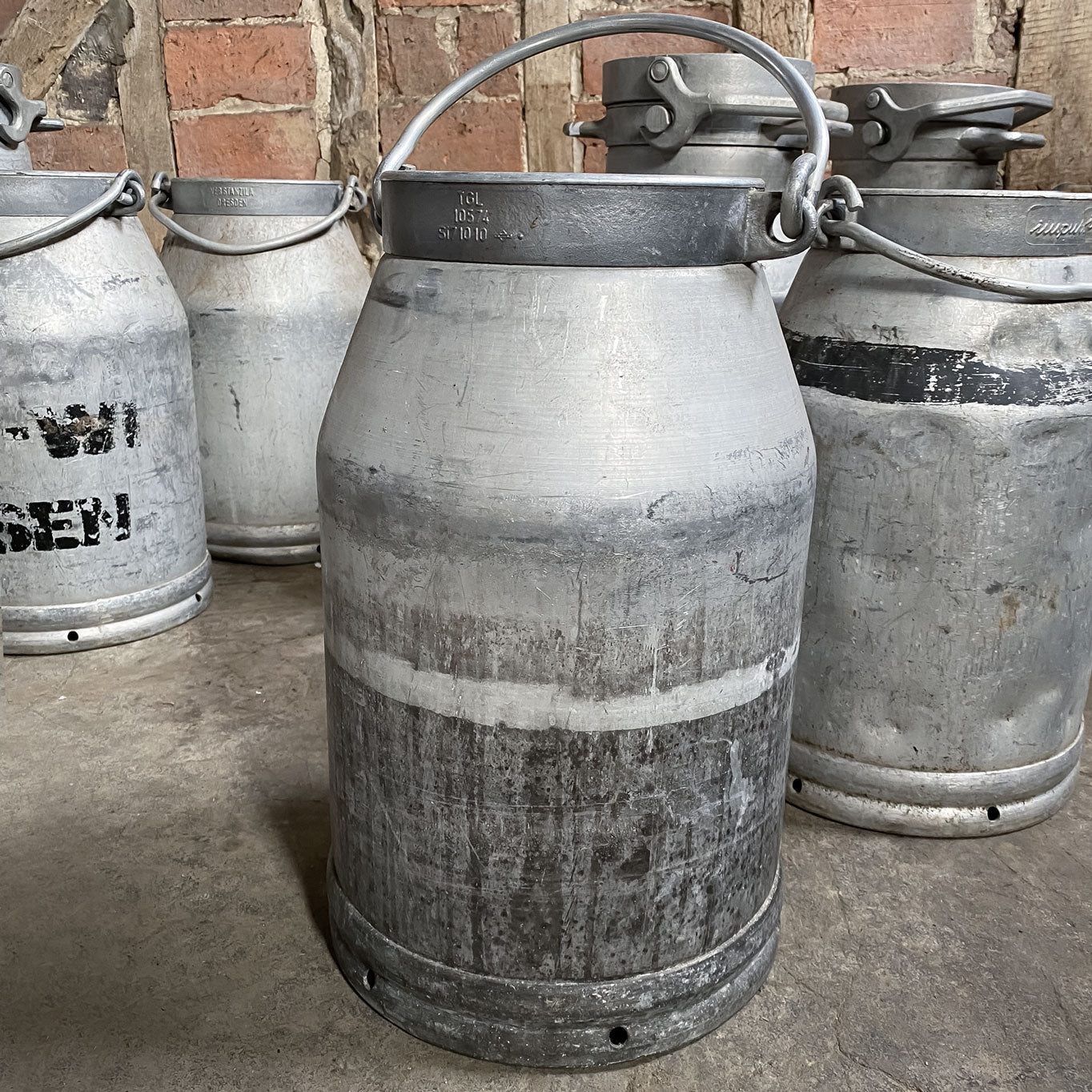 Large Vintage Metal Milk Churns – InekoHome