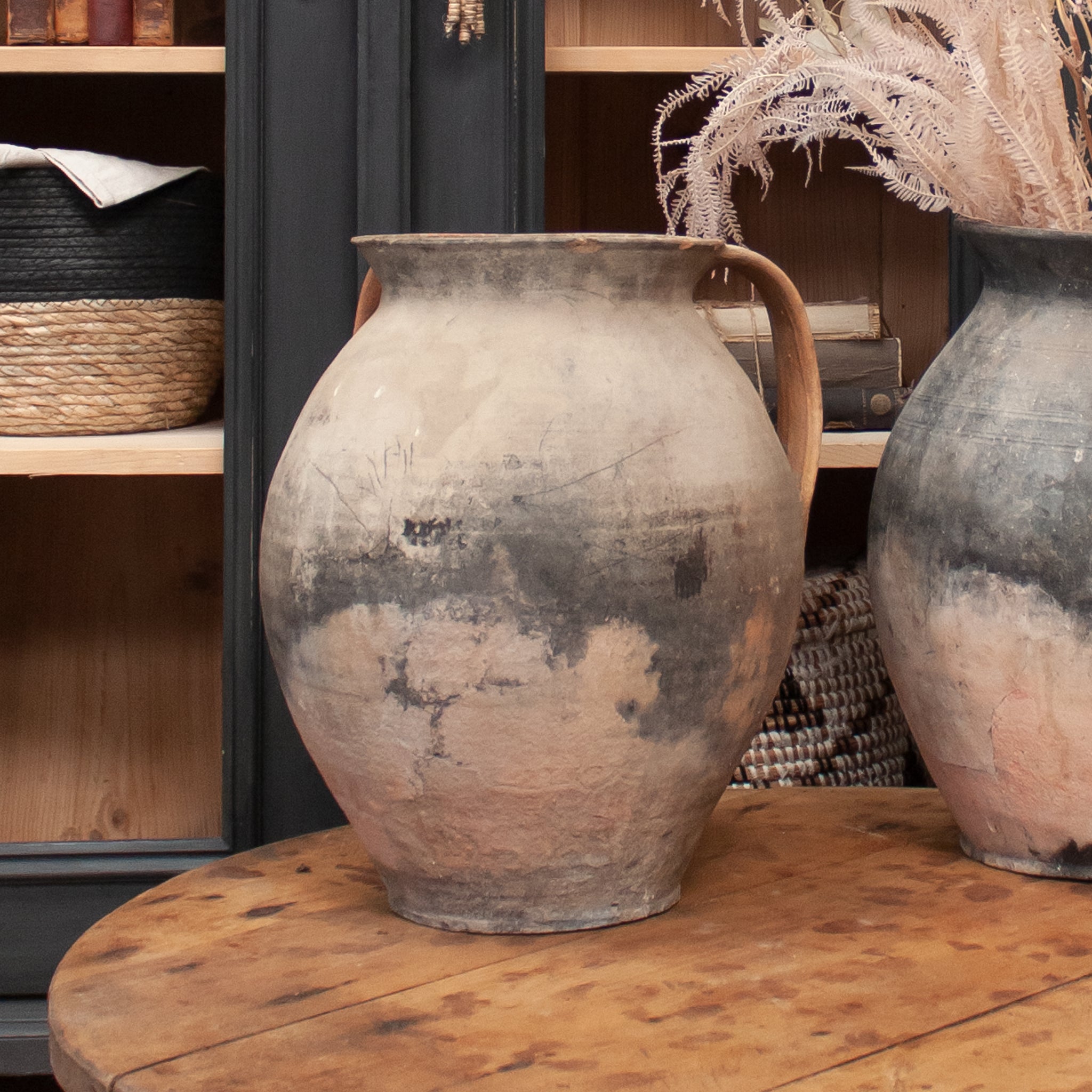 Large Vintage Terracotta Pots with Handles InekoHome